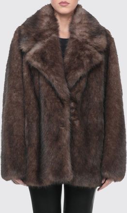 Stand Studio Manteau court en fausse fourrure avec une coupe d&eacute;contract&eacute;e