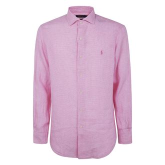 Polo Ralph Lauren Langarm Sportshirt - - Shirts - Herren - Rosa - XL