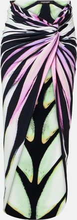 Roberto Cavalli Bedruckter Midirock