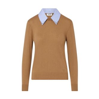 Liu Jo V-neck Tricots - Femme - Pulls - Brun - Taille: 38 FR