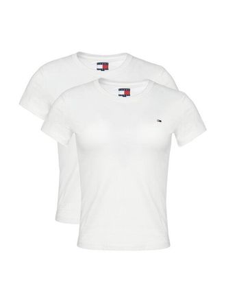 Tommy Jeans T-Shirt-Set DW0DW21366 Wei&szlig; Slim Fit