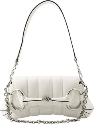 Gucci Sac bandouli&egrave;re Pre-owned Horsebit - Femme - Pre-owned - Blanc - Taille: ONE Size