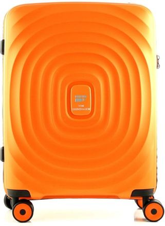 Von Cronshagen Reisetrolley Mogens | Stabiler Koffer in verschiedenen Größen | Hartschalenkoffer aus stabilem Material | mit TSA Zahlenschloss | Reisekoffer (orange,