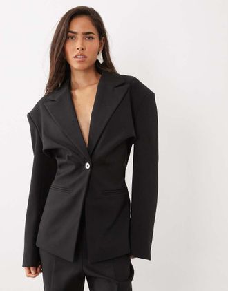 Asos ensemble 2 pi&egrave;ces blazer cintr&eacute; noir