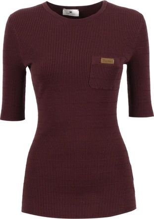 Elisabetta Franchi Femme, Pulls, Brun, Taille: 44 FR Maglia Tricot