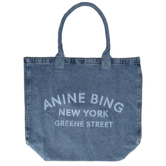 Anine Bing Femme, Sacs, Bleu, Taille: ONE Size Leo Denim Tote