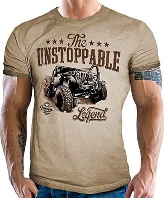 Gasoline Bandit T-Shirt Homme Vintage Retro Offroad Legend - Shirt Coton &Eacute;pais Look Us&eacute; - Tee Shirt Biker - Coupe Moderne - Cadeau Offroad Fan, XXXXL