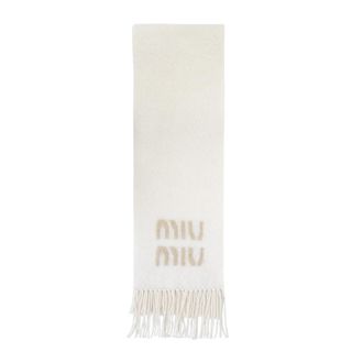 Miu Miu Woll- und Mohairschal - - Accessories - Damen - Wei&szlig; - ONE SIZE