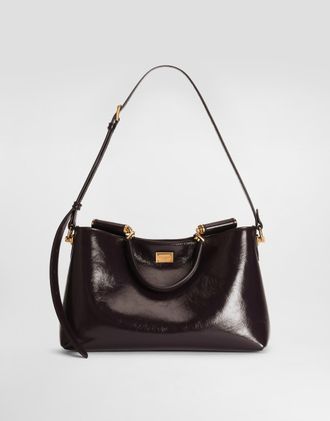 Dolce & Gabbana Medium Vittoria Calfskin Handbag - Frau Collection Violett Onesize