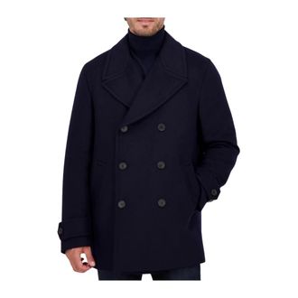 Slowear Marine Cross Caban Wollmantel - - Coats - Herren - Blau - M