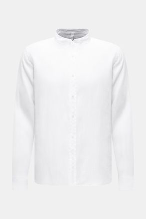 04651/ Herren - Leinenhemd Linen Guru Grandad-Kragen wei&szlig;