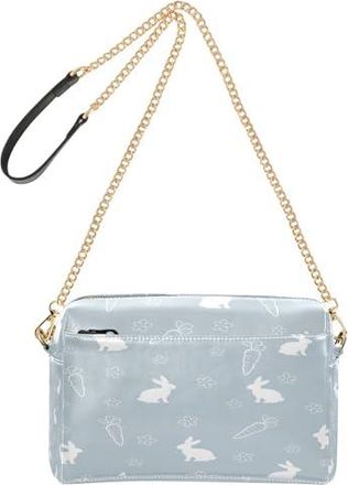 HMZXZ Sac à bandoulière lapin de Pâques et de printemps pour femme, sac à main en cuir, petit sac à main à bandoulière, lapin