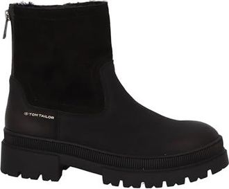 Tom Tailor Femme 4294906 Bottine, Noir, 39 EU