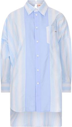 Marni Femme, Blouses et Chemises, Bleu, Taille: 34 FR Striped Panel Shirt