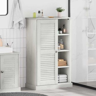 vidaXL Vidaxl - Cabinet de salle de bain vigo Blanc 67,5 x 34 x 110 cm