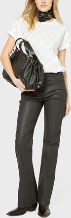 Gerard Darel Jean bootcut en coton enduit - LIVIA - Noir