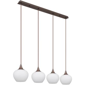 Globo Lighting Suspension lampe &agrave; suspension lampe de salle &agrave; manger plafonnier verre 4 lampes l 100 cm