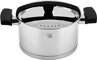 Carl Schmidt Sohn Schmidt Sohn Kochtopf mit Absch&uuml;ttfunktion Paderborn Edelstahl &Oslash; 20 cm, 073930, Silber