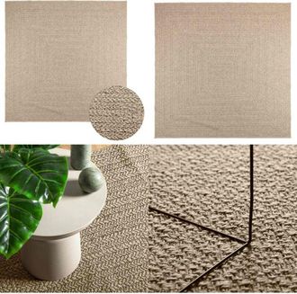 vidaXL vidaXL Teppich ZIZUR Beige 240x240 cm Jute-Optik Indoor und Outdoor