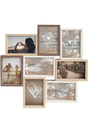 Nielsen Design Collagen-Bilderrahmen, Braun, Holzwerkstoff, 45x45 cm, FSC, Bilder und Zubehör, Bilderrahmen, Bilderrahmen-Collagen