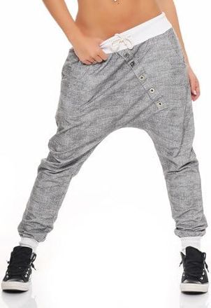 Malito more than fashion Malito Femme Pantalon de Jogging Patte Sport Sweatpants 7398 (Blanc)