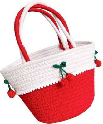 BESPORTBLE UPKOCH Paquet &agrave; Main en Coton Tiss&eacute; &agrave; la Main pour Femme Paquet de Plage en Paille Naturel Portable L&eacute;ger pour Vacances Shopping et Sorties d&Eacute;t&eacute; Poche