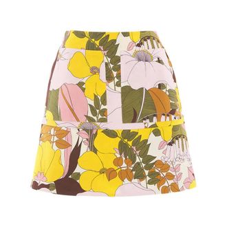 La DoubleJ Retro Minirock mit aufgesetzten Taschen - - Skirts - Damen - Mehrfarbig - XS