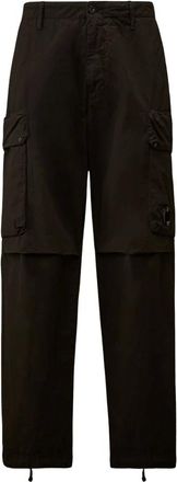 C.P. Company C.p. Company, Homme, Pantalons, Noir, Taille: M Micro-Reps Boxy Cargo Lens Pants