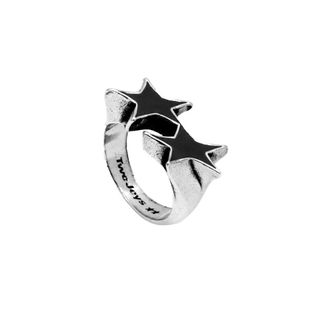 TwoJeys unisex, Accessoires, Gris, Taille: 57 MM Icon Enameled Single Ring