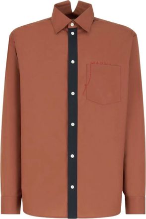 Marni chemise à poche brodée - Marron