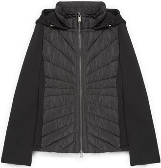 Fiorella Rubino Femme, Vestes, Noir, Taille: 52 FR Veste matelass&eacute;e bicolore &agrave; chevrons