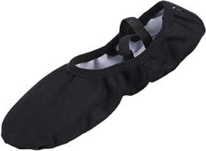 Generic Chaussures de ballet d&eacute;contract&eacute;es et confortables avec semelle fendue - Couleur unie - Pliable - Pour la danse, le yoga, la gymnastique, Noir, 36.5 E