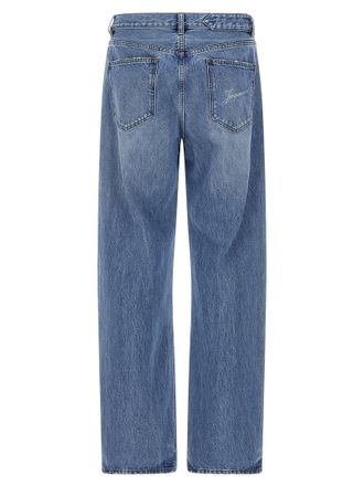 Jacquemus Mens Blue Cotton Straight-Leg Jeans Clothing