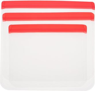 Amosfun Mikikit Wiederverwendbare Frischhaltebeutel 3 St&uuml;ck Pack aus PEVA f&uuml;r Lebensmittelaufbewahrung im K&uuml;hlschrank und Gefrierschrank Luftdicht Verschlie&szlig;b