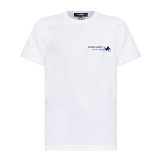 Dsquared2 T-shirt en coton avec logo - Homme - Tops - Blanc - Taille: M