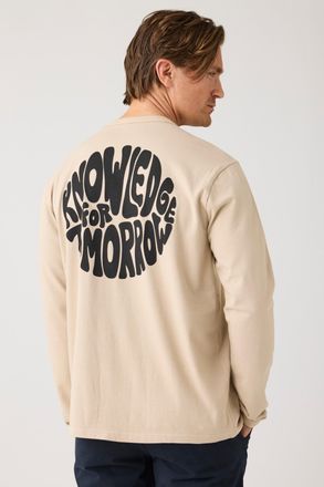 Knowledge Cotton Apparel Herren vegan T-Shirt Langarm Sos Light Feather Gray