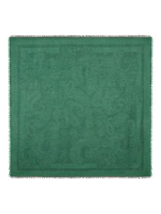Etro châle à motif cachemire en jacquard - Vert
