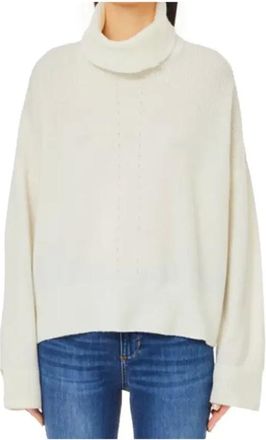 Liu Jo Femme, Pulls, Blanc, Taille: 40 FR Pull Col Polo en Laine