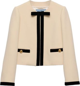 Prada Einreihige Jacke - Nude