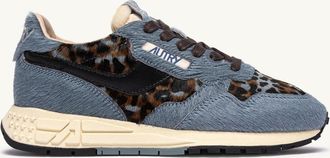 Autry BASKETS REELWIND LOW EFFET PONEY BLUE GRAY ET LEOPARD GREY
