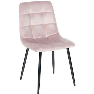 Clp D&eacute;finir 4 chaises de velours modernes et confortables dans les couleurs de velours colore : rose