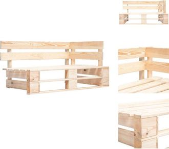 vidaXL Outdoor-Eckbank Paletten Holz - Outdoor Bank - Eckbank - Paletten M&ouml;bel - Gartenbank - Holzm&ouml;bel