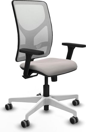 Piqueras y Crespo Computerstuhl, wei&szlig;, mit 3D-Armlehnen, h&ouml;henverstellbare Lendenwirbelst&uuml;tze, ausgestattet mit 3 Positionen und Schneideschaum, Wei&szlig; / Wei&szlig;