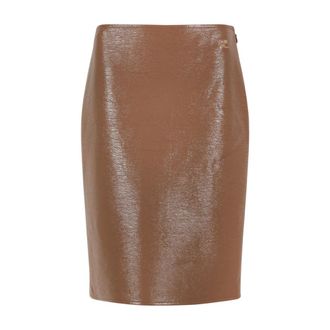 Courr&egrave;ges Leather Skirts - - Skirts - Damen - Braun - 2XS