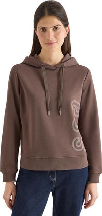 Cecil Hoodie mit Backprint urban Taupe XL