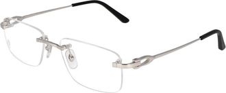 Cartier Ct0521O Metall Rechteckige Sonnenbrille - - Accessories - unisex - Grau - 56 MM