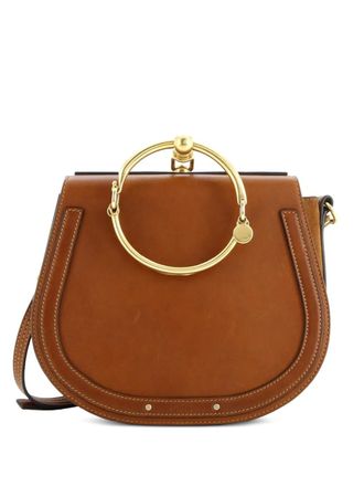 Chlo&eacute; Nile Leather Medium crossbody bag - Braun