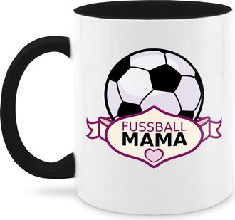 Shirtracer Tasse Tassen 325ml - Fu&szlig;ball Mama - 325 ml - Schwarz - muttertagstasse mum soccer mom teetasse moms cup m&uuml;tter fussballmama kaffeetasse geschenke f&uuml;r 