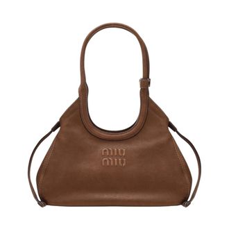 Miu Miu Ivy Nappa Leder Shopper - - Bags - Damen - Braun - ONE SIZE