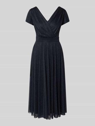 Vera Mont Knielanges Cocktailkleid mit V-Ausschnitt